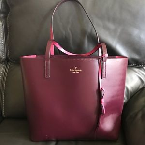 kate spade | Bags | Kate Spade Maroon Tote | Poshmark